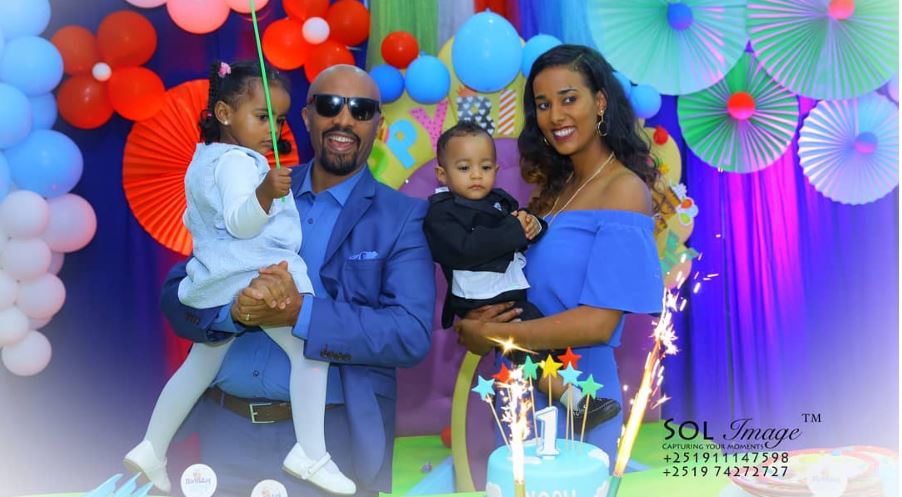 Seifu Fantahun celebrating his daughter’s birthday