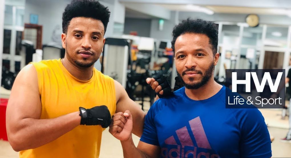 Henok Wondimu and Wendi Mak workout